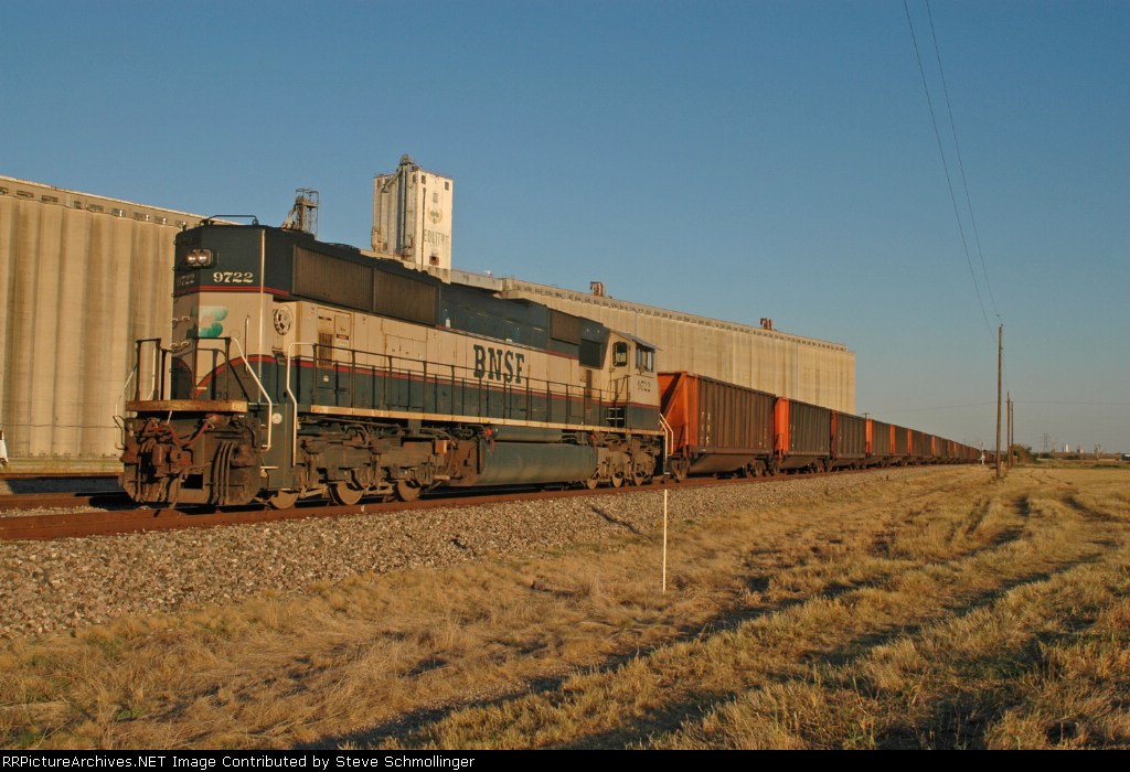 DPU on southbound BNSF coal train